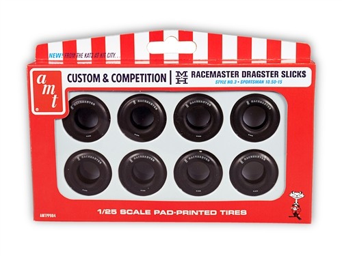 AMT M&H Racemasters Small Drag Slicks Tire Pack - 1/25 Scale