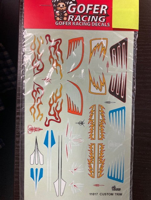Gofer Racing Custom Trim Decal Sheet #11017 (1/25 or 1/24)