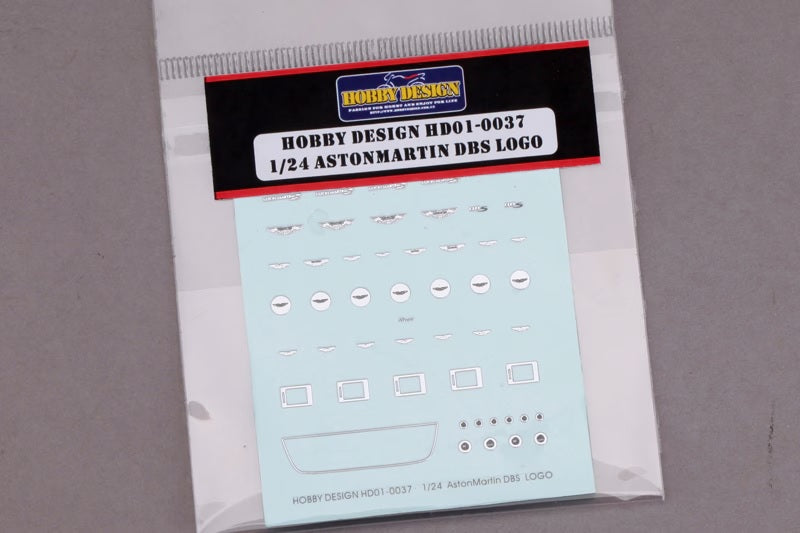 Hobby Design 1/24 Scale Aston Martin DBS Logo Metal Decal Detail Set H