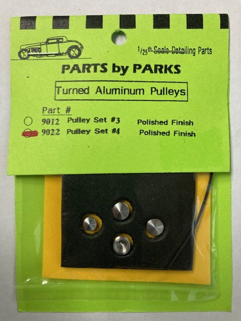 Parts by Parks Turned Aluminum Pulleys 1/24-1/25 Scale - PBP-9022 Set