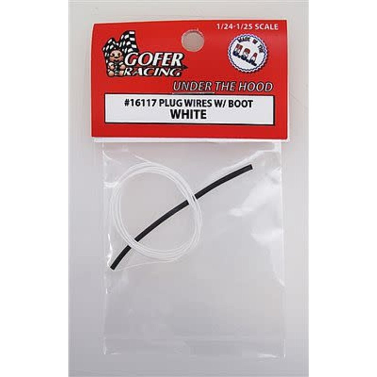 Gofer Racing 16117 White Plug Wires with Boot